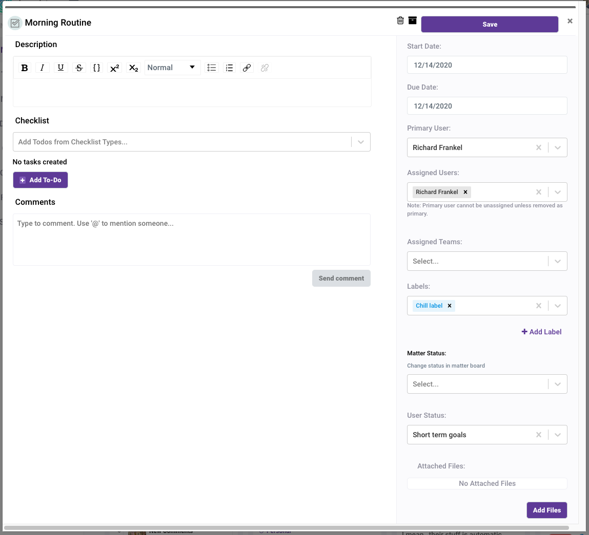 Dendri Feature In Depth - Checklists and Subtasks